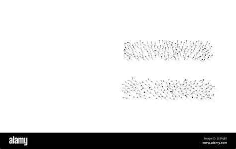 3d Rendering Of Nails In Shape Of Symbol Of Equals Rounded Sign With