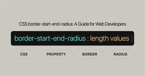 CSS Border Start End Radius A Guide For Web Developers