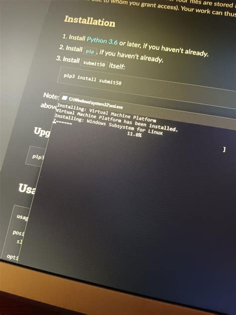 Installing Wsl As The Cs50 Website Told Me To Complete Newbie Here What Is Wsl What Else
