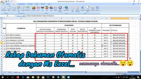 Cara Membuat Rekapan Kelengkapan Dokumen Dengan Ms Excel YouTube