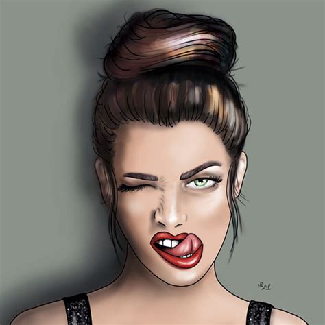 אישה ציור דיגיטלי Boring At Home