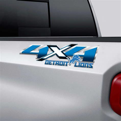 4x4 Detroit Lions Silverado Truck Decal Sticker