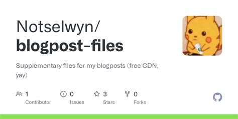 Github Notselwynblogpost Files Supplementary Files For My Blogposts Free Cdn Yay