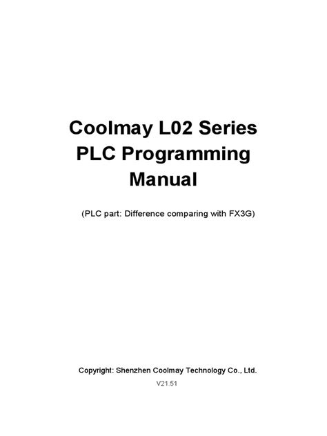coolmay l02 series plc progarmming manual v21 51 download free pdf