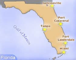 Florida Cruise Ship Ports Map