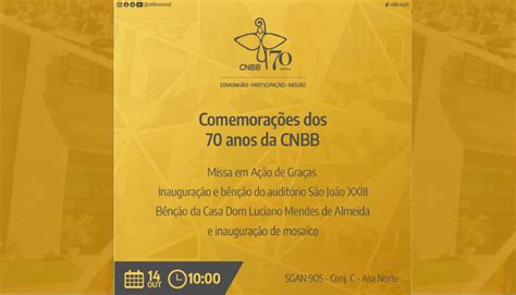 CNBB comemora anos Missa em Ação de Graças no Auditório S João XXIII em Brasília DF