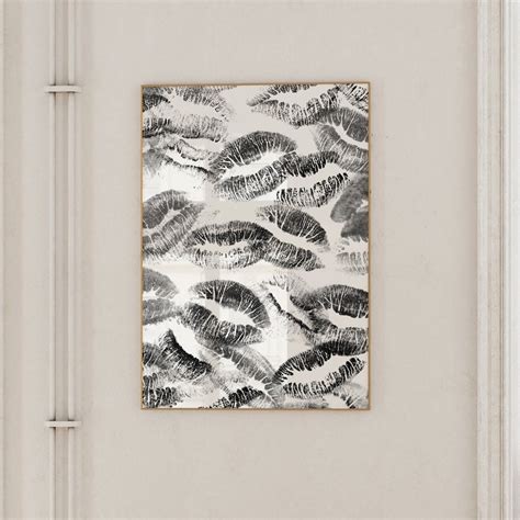 Kiss Lips Wall Art Trendy Poster Lips Print Trendy Digital Prints Dorm