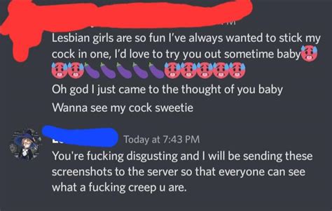 Guy From One Of My Discord Servers Who Fetishizes Lesbians Sent Me This