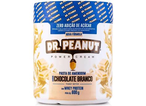 Pasta De Amendoim Dr Peanut Whey Protein G Todos Sabores Chocolate Branco O
