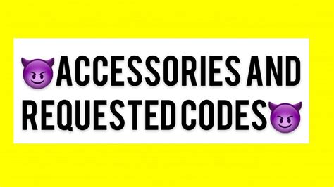 More Requested Accessory Codes Youtube