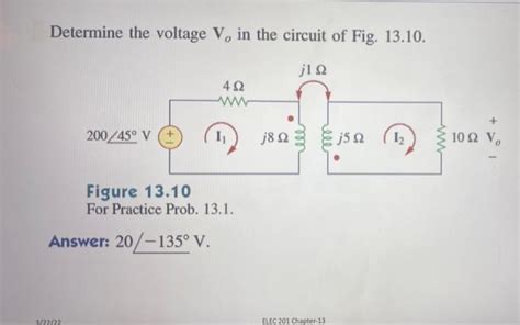 Solved Determine The Voltage V In The Circuit Of Fig Chegg Com