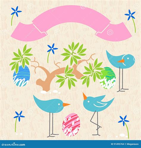 Cute Birds Baby Shower Invitation Card Design Layout Template P Stock Vector Illustration Of