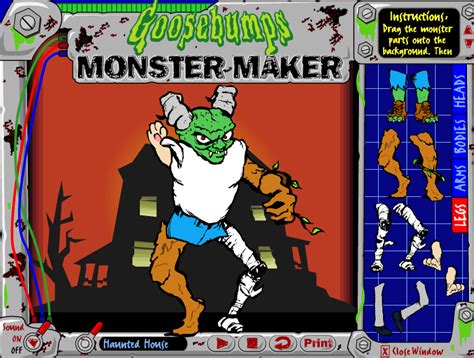 Goosebumps Monster Maker Play Online On Flash Museum