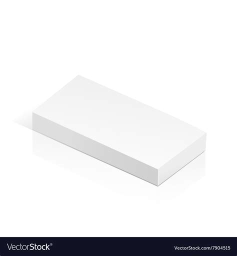 White Realistic 3d Rectangle Royalty Free Vector Image