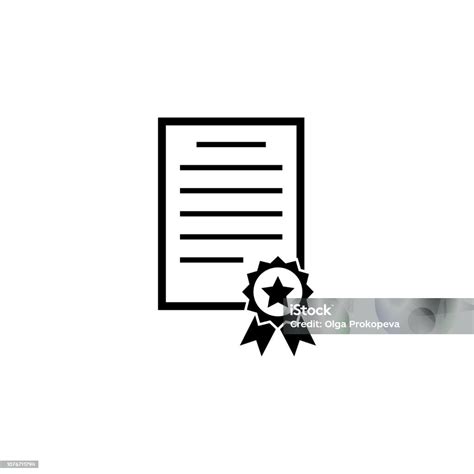 인증서 아이콘입니다 인증서를 웹 사이트 디자인 로고 Ui 애플 리 케이 션에 대 한 기호입니다 벡터 그림 Eps10입니다 0명에