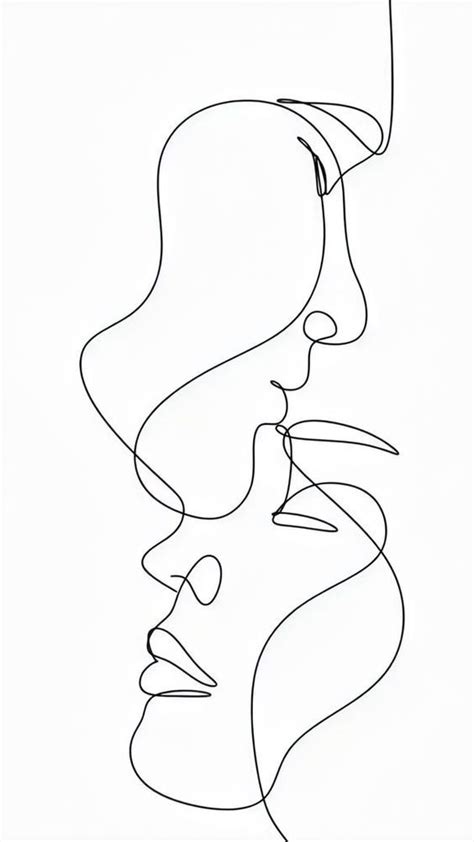 Line Draw Love Valentines Day Continuous Love One Stroke Line Drawing