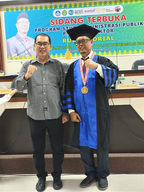 Rudy Fadrial S Sos M Si Menyandang Gelar Doktor Pengurus Gwi Rohul