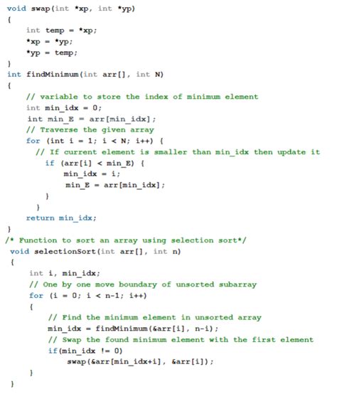 Solved [10 Points] Assume That The Selectionsort Is The