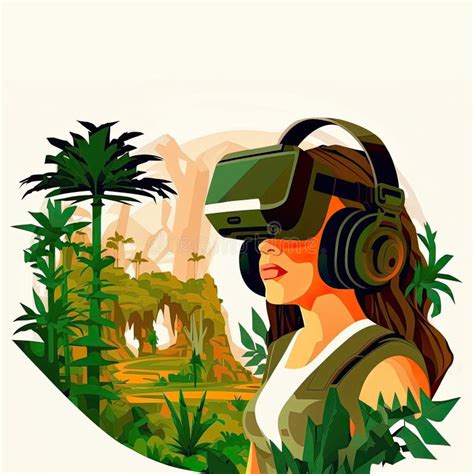Girl Wearing Headphone Stock Illustrations 252 Girl Wearing Headphone