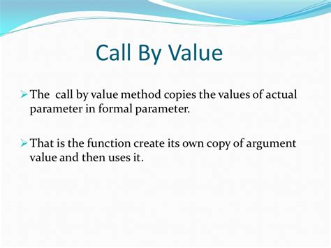 Parameter Passing Tofunctionsinc