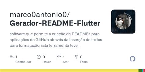 Github Marco Antonio Gerador Readme Flutter Software Que Permite A