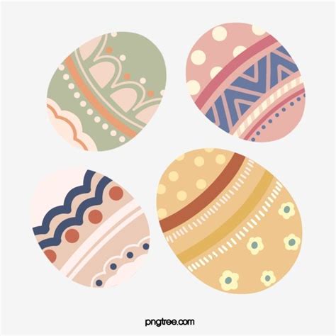 만화 일러스트 귀여운 이스터에 그 요소 부활절 클립 아트 부활절 계란 Png 일러스트 및 Psd 이미지 무료 다운로드