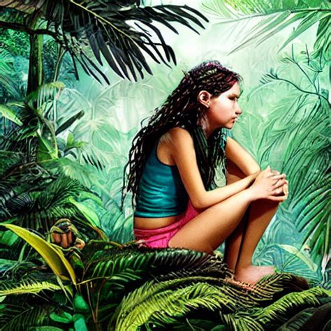 Ai Art A Girl Is Stranded In The Jungle Images
