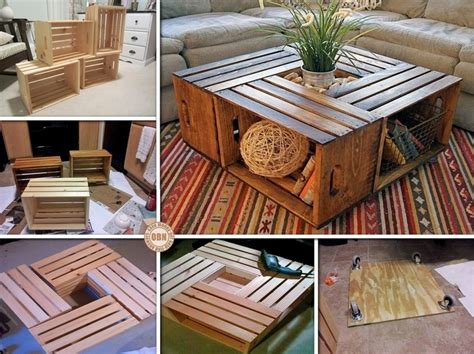 Wonderful Diy Coffee Table From Recycled Wine Crates