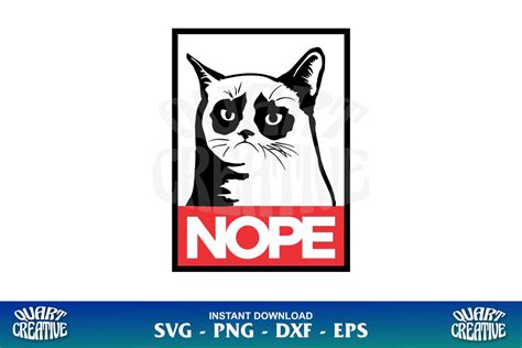 Nope Grumpy Cat Svg Gravectory