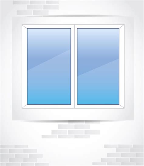 Premium Vector Plastic Window On The Wall