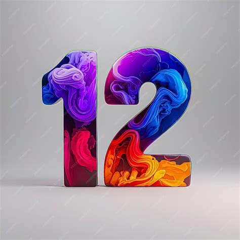 Number 12 Icon Premium Ai Generated Psd