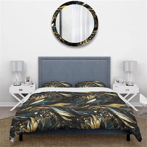 DesignArt Blue Boho Chic Feathers Charms II Ensemble De Housse De Couette Boho Wayfair Canada