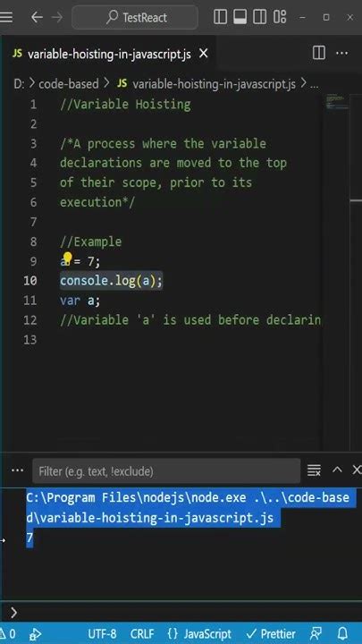 Variable Hoisting In Javascript Youtube