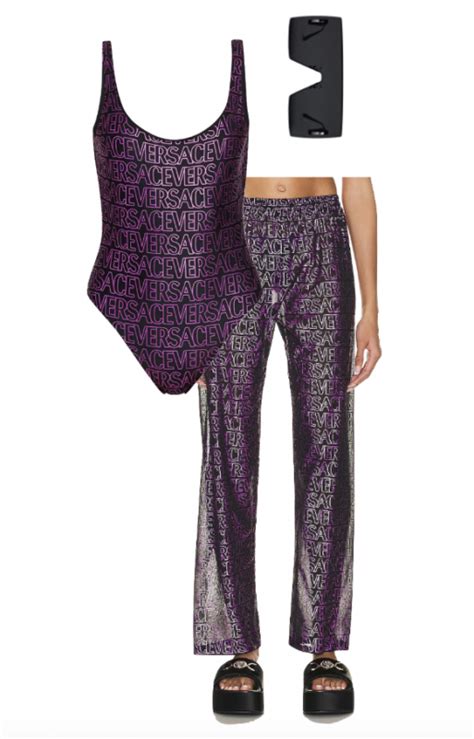 Lisa Barlows Purple Versace Outfit