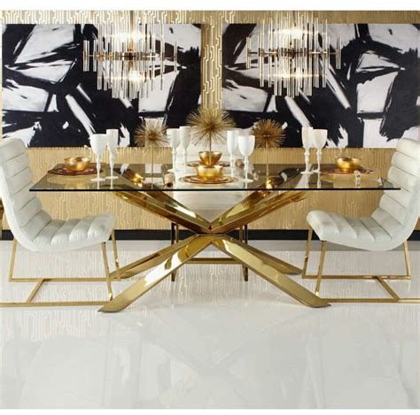 Glamourous Dining Room Gold Dining Room Dinning Room Decor Luxury Dining Room Glass Dining