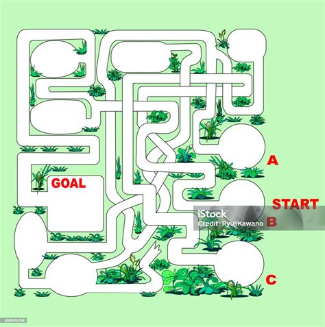 Grass Maze Stock Illustration Download Image Now Archival Choice