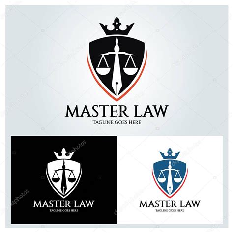Plantilla De Diseño De Logotipo De Ley Principal Ilustración Vectorial
