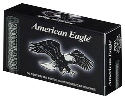 Federal AE9SUP1 American Eagle Suppressor 9mm Luger 124 Gr Full Metal