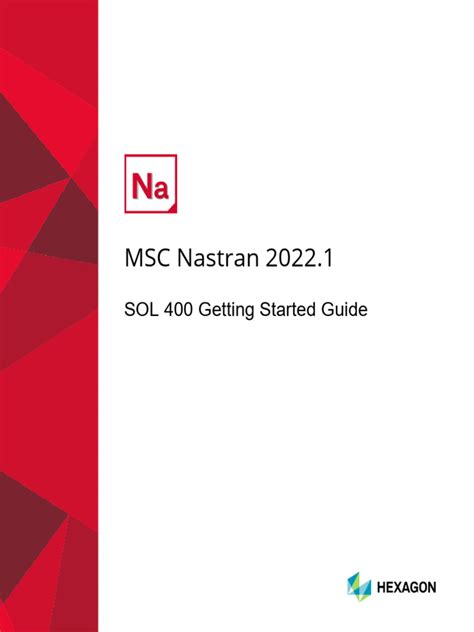 msc nastran 2022 1 sol 400 getting started guide pdf nonlinear