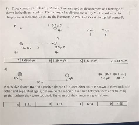Solved Three Charged Particles Q Q And Q Are Arranged Chegg Com