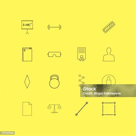 科學線性圖示集簡單輪廓圖示向量圖形及更多圖標集圖片 圖標集 圖示 天秤座 Istock