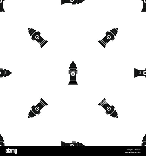 Hydrant Pattern Seamless Black Stock Vector Image And Art Alamy