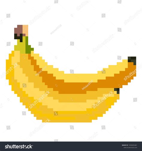 Banana Icon Pixel Art 8 Bitvector Stock Vector Royalty Free 1039695481 Shutterstock