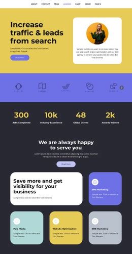landing page css templates