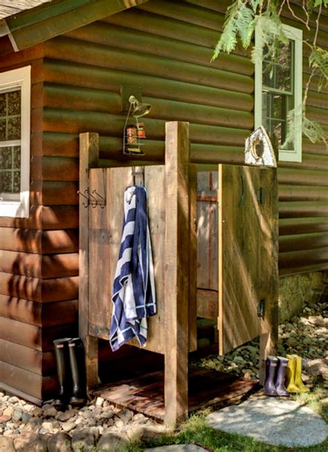 32 Beautiful And Easy Diy Outdoor Shower Ideas A Piece Of Rainbow Outside Showers Outdoor