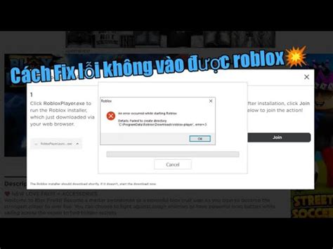 CÁCH FIX LỖI KHÔNG VÀO ĐƯỢC ROBLOX YouTube