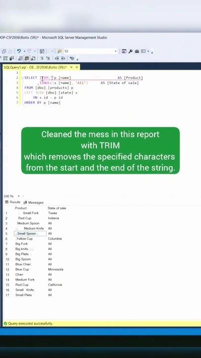 String Trimming In Sql String Datascience Trim Dataengineering Sqlserver Data Youtube
