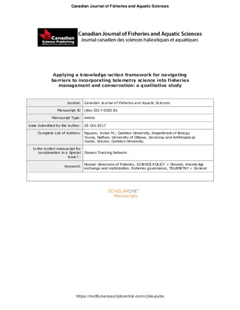 Pdf Applying A Knowledge Action Framework For Navigating Barriers To Incorporating Telemetry