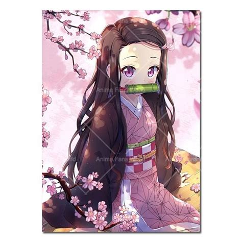 Anime Nezuko Demon Slayer Posters And Prints Nezuko Kamado Canvas