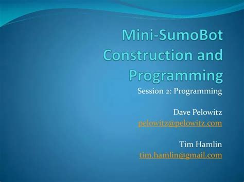 Ppt Mini Sumobot Construction And Programming Powerpoint Presentation Id 1582430